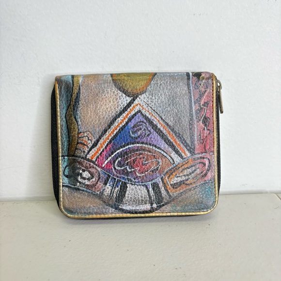 Jane Yoo | Bags | New Jane Yoo Vintage Hand Painted Leather Wallet ...